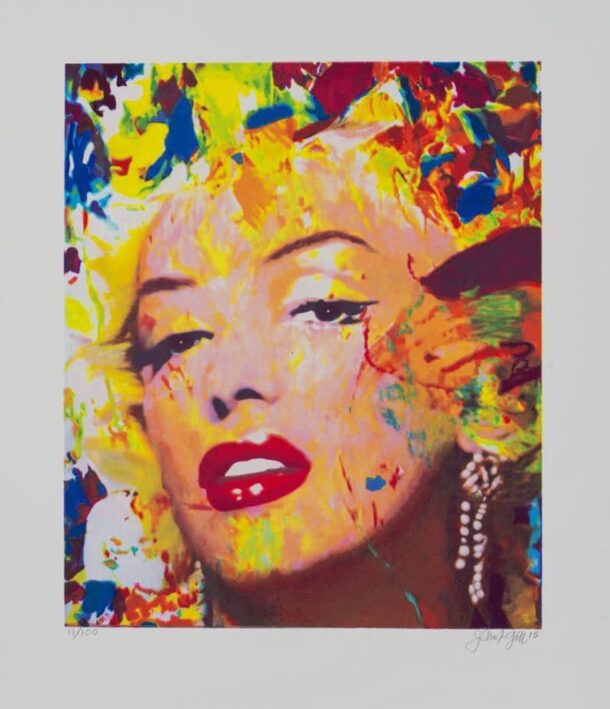 James Francis Gill Mini Audrey Color Splash - Galerie Hunold James Francis Gill Mini Audrey Color Splash - Galerie Hunold
